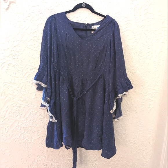 Modcloth | Dresses | Modcloth Vintage Retro 7s Bell Sleeve Cottagecore ...